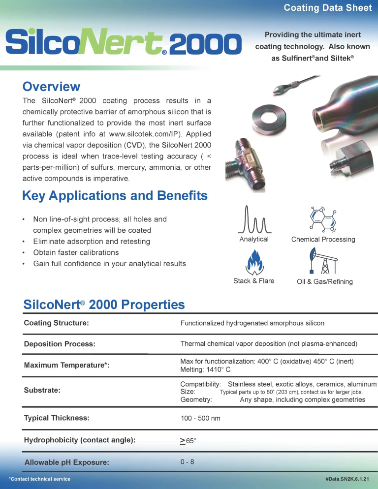 CAC-SilcoNert®: Phủ silicon giúp vật liệu không phản ứng với khí - ANH ...